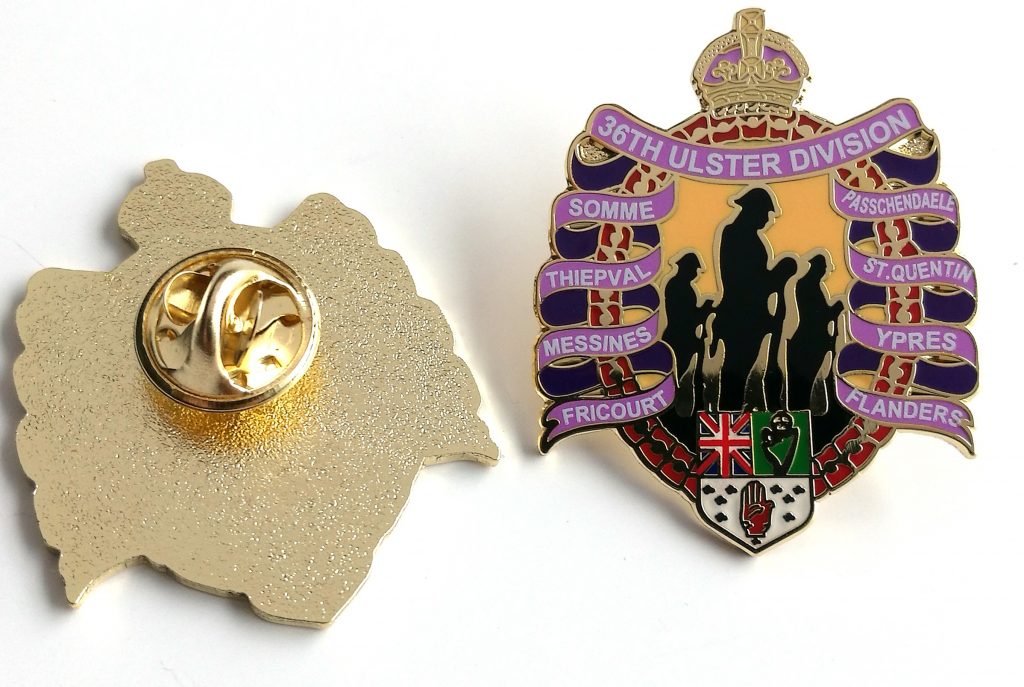 (230) 36th (ulster) division with battles lapel badge - ulsterflag.com